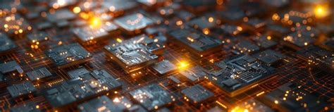 Premium Photo Futuristic Processor Chips With Glowing Connections Background For Technological