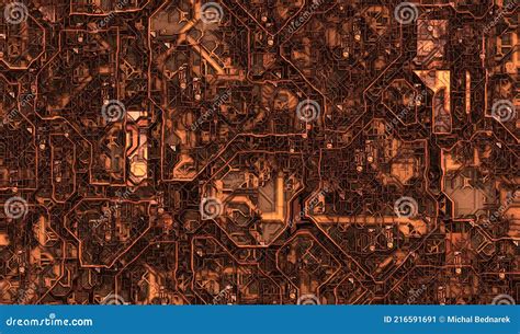 Cyberpunk Circuit Board Background Design Template Abstract Technology