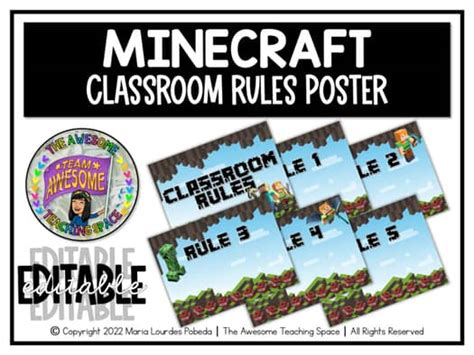 Free Minecraft Classroom Rules Poster By The Creative Teaching Space