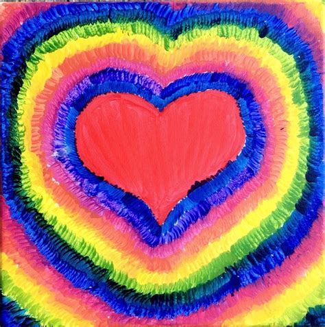 Tie Dye Heart Canvas Look What I Made