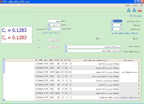 نسخه نهایی نرم افزار محاسبه ضریب زلزله ویرایش ۴