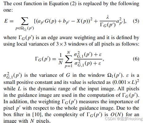 Gradient Domain Guided Image Filtering个人学习笔记 Csdn博客