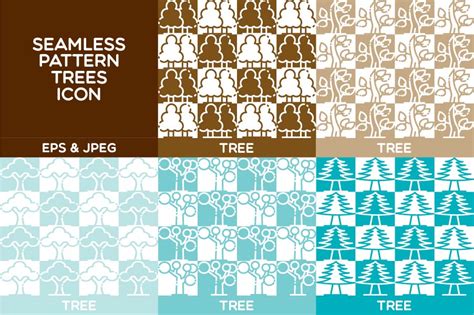 Seamless Pattern Trees Icon Graphic By Beldonbenediktus Creative Fabrica