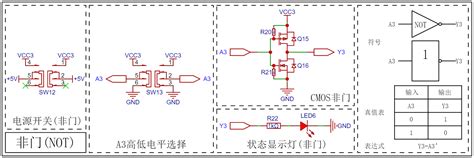 Digital Circuit Basic Logic Gate Discrete Component Circuit Platform For Creating And
