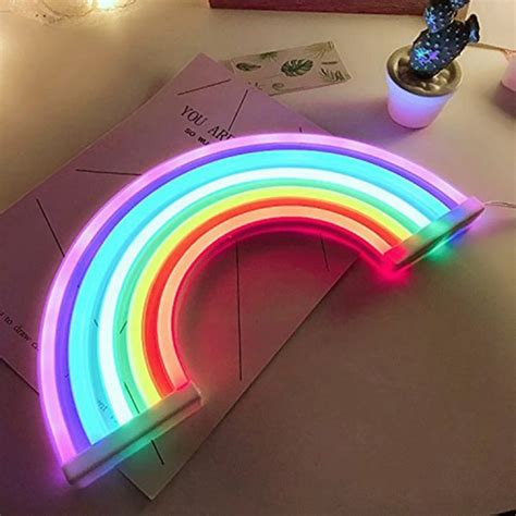 Cute Rainbow Neon Sign Led Rainbow Light Lamp For Dorm Decor Rainbow