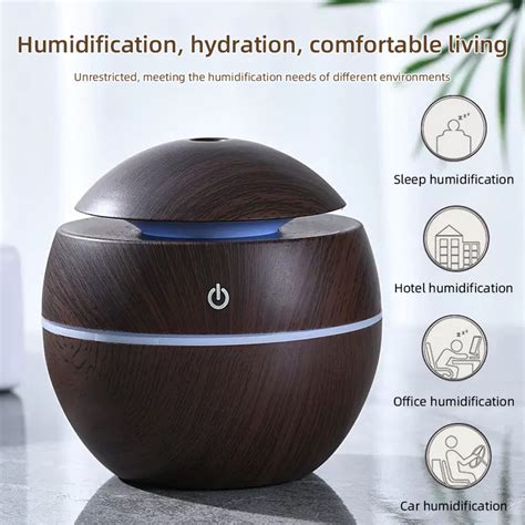 Ultrasonic Humidifier Led Touch Control Compact Quiet Efficient Air