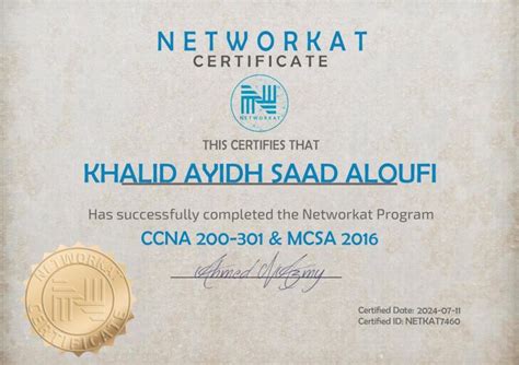 Khalid Aloufi On Linkedin I Completed The Ccna And Mcsa Program Successfully