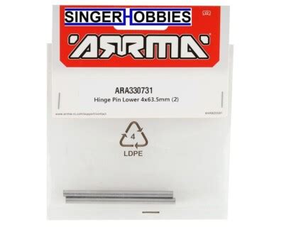Arrma Ara330731 Hinge Pin Lower 4x63 5mm 2 6s Big Rock Typhon Fireteam Hh Ebay