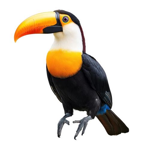 Toucan Isolated On A Solid White Background Premium Ai Generated Image