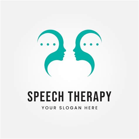 Premium Vector Speech Therapy Logo Design Vector Template Illustration