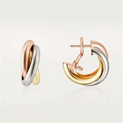 Cr80083231 Trinity Earrings White Gold Yellow Gold Rose Gold