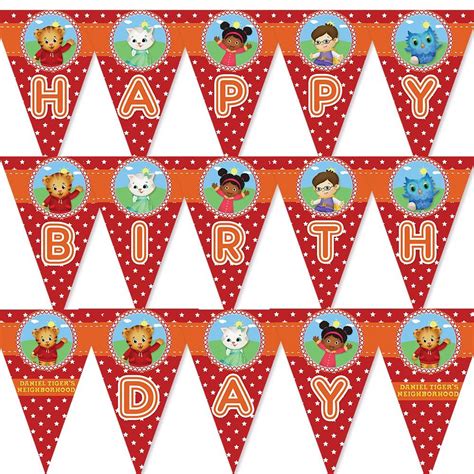 Daniel Tiger Happy Birthday Banner Printable Digital Download Daniel