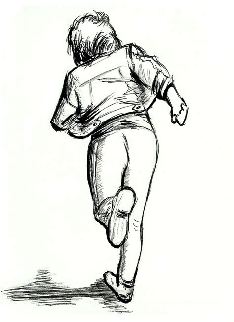 How To Draw A Person Running At Drawing Tutorials