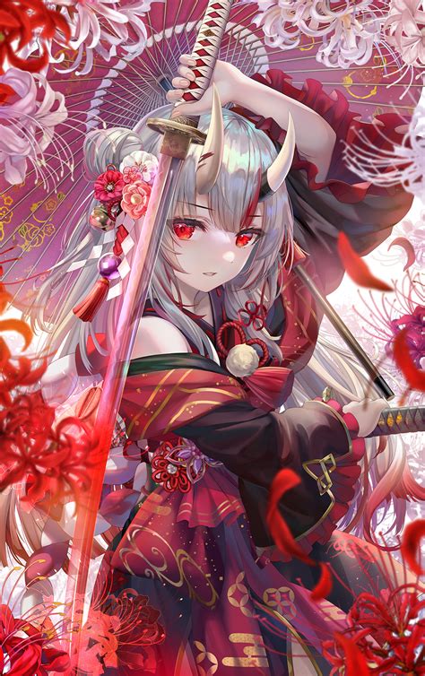 Anime Demon Girl With Sword