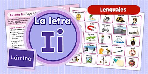 Lámina La Letra Ii