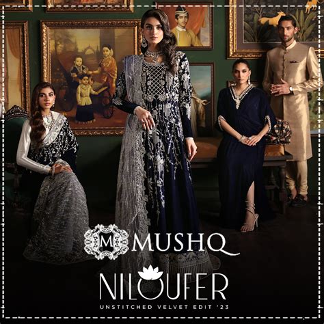 Niloufer By Mushq Unstitched Luxury Velvet Edition 2023