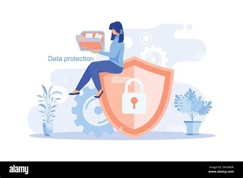 Data Protection Concept For Web Page Banner Presentation Social Media Documents Cards