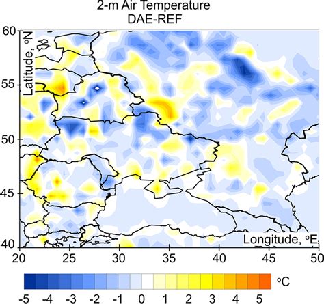 Difference Field Between The Enviro HIRLAM DAE And REF Model Runs For 2
