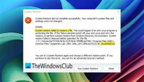 Fix System Restore Error 0x8007007e On Windows 1110