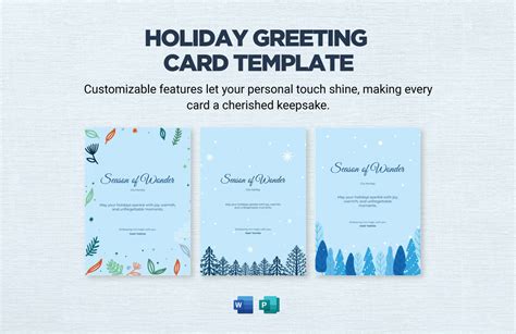 Holiday Greeting Card Template In Word Publisher Download