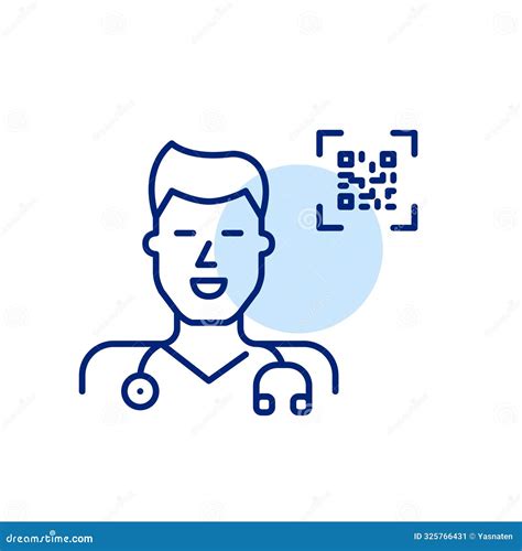 General Practitioner Doctor With Stethoscope And Qr Code Telemedicine Appointment And