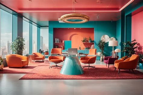 Premium Ai Image 3d Modern Office Interior Render