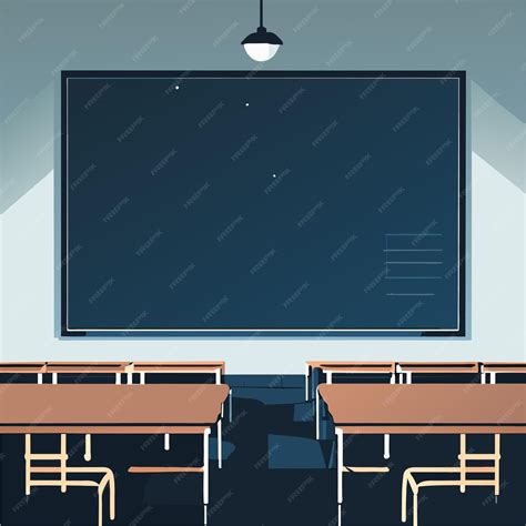 Premium Vector Empty School Class Room Or Blank Classroom Scene With