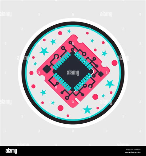 Computer Processor Chip Symbol Of Programmer Hard Work System