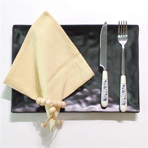 Badu Bg 4pcs 30x45cm Платнени салфетки за сервиране на хотел Полипамучен плат Семейна вечеря