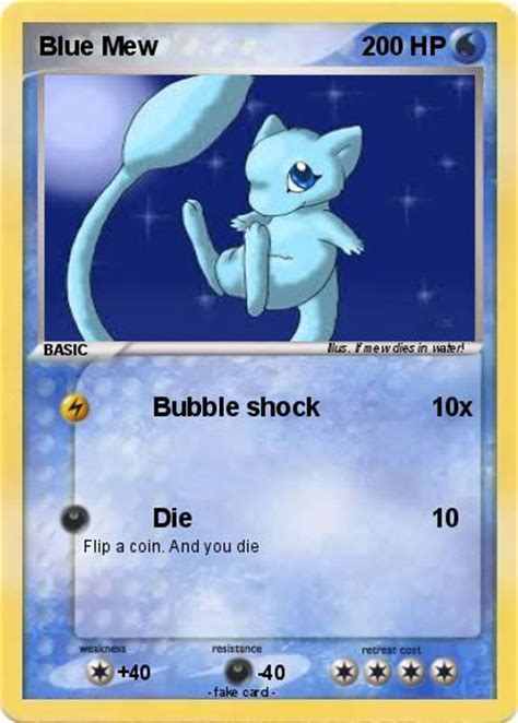 Blue Mew Pokemon Card