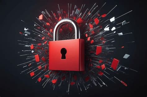 Premium Ai Image Hacker Attack Security Breach System Hacked Alert With Red Broken Padlock