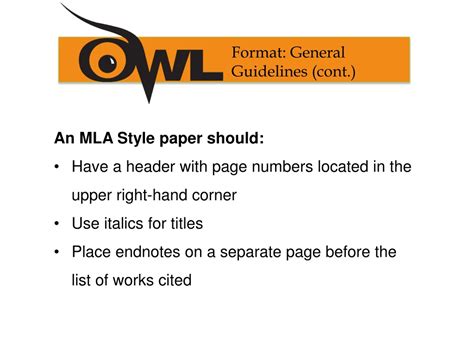 PPT MLA Th Edition Formatting And Style Guide PowerPoint Presentation ID