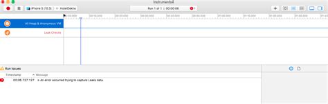 leaks instrument not running in xcode 8 3 2 stack overflow