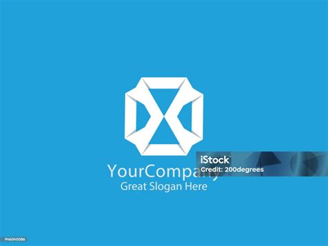 6 각형 요소 개체와 추상적인 기하학적 편지 X 아이콘 템플릿 메일 기업 비즈니스 애플 리 케이 션 데이터 기술에 대 한 무한