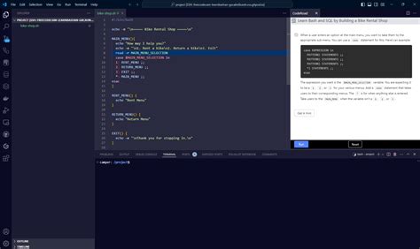 learn bash and sql by building a bike rental shop backend development
