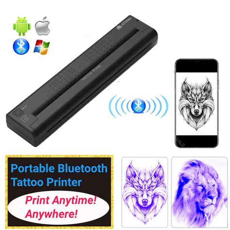 문신 스텐실 전송 프린터 기계 휴대용 열 스텐실 메이커 라인 사진 그리기 인쇄 복사기 Aliexpress