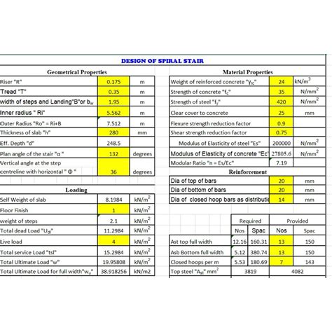 Spiral Staircase Design Excel Spreadsheet Shopee Malaysia