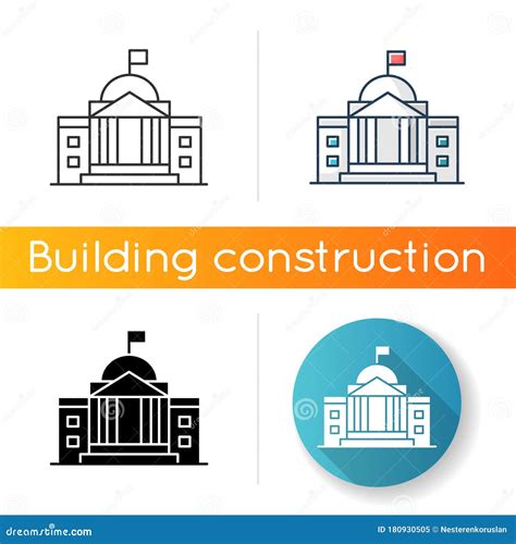 Linear Embassy Icon From Buildings Outline Collection Thin Line Embassy Vector Isolated On