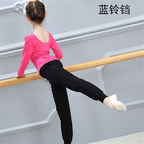 蓝铃铛儿童舞蹈练功服女童练功服长袖中国舞跳舞衣服拉丁舞套装虎窝淘