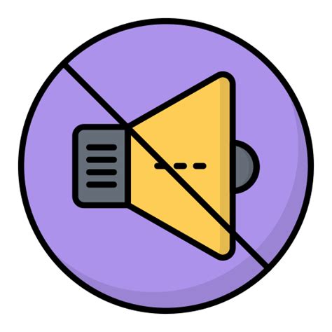 Mute Button Generic Outline Color Icon