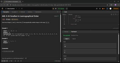 Solved Leetcode Challenge 19 K Th Smallest In Lexicographical Order P Parvesh Posted On The