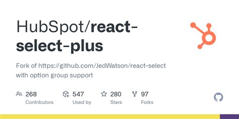 Github Hubspotreact Select Plus Fork Of Jedwatsonreact Select With