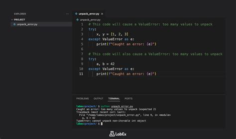 Valueerror Too Many Values To Unpack Labex