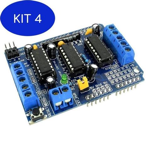 Kit 4 Ponte H L293d Driver Para Motor Arduino Mega E Uno Mj Acessórios Para Drone Magazine