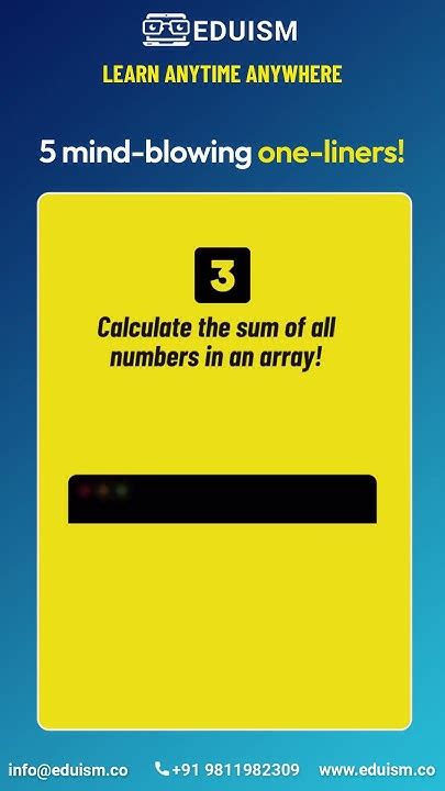 5 Mind Blowing Javascript One Liners Js Programminglanguage Css Html Ai Ml Webdev