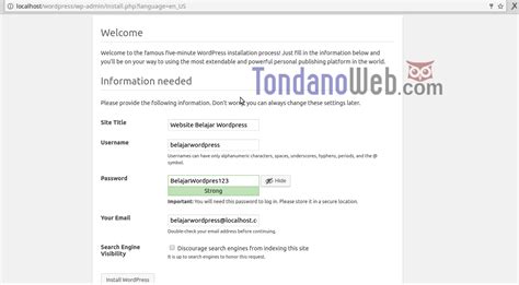 Tutorial Wordpress Cara Install Cms Wordpress Di Localhost