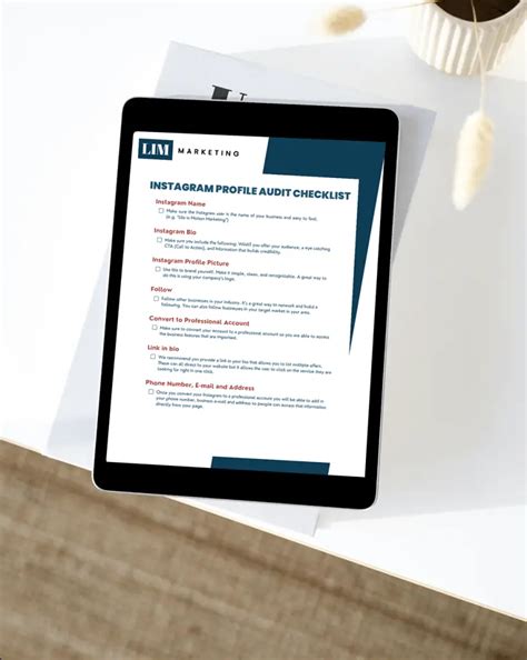 Instagram Profile Audit Checklist Lim Marketing
