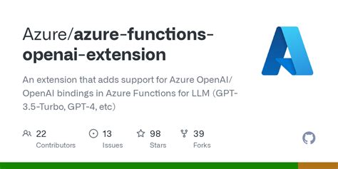 Github Azureazure Functions Openai Extension An Extension That Adds