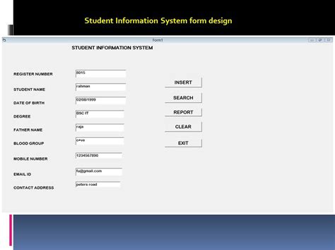 Student Information System Project In Visual Basic 6 0 Coding With Form