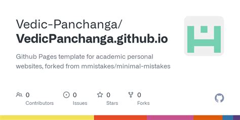 GitHub Vedic Panchanga VedicPanchanga Github Io Github Pages Template For Academic Personal